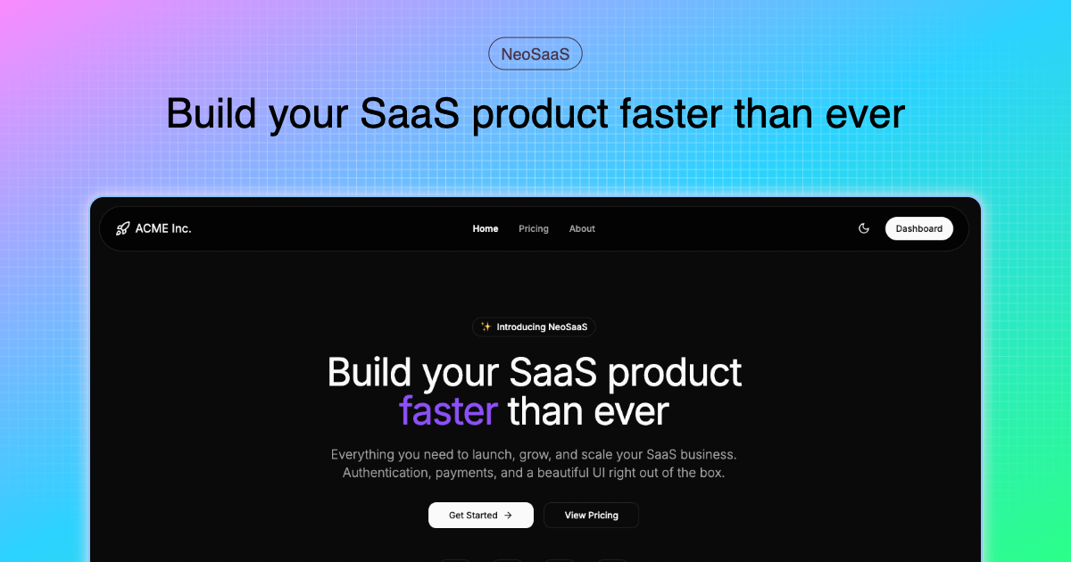 NeoSaaS - Modern SaaS Starter